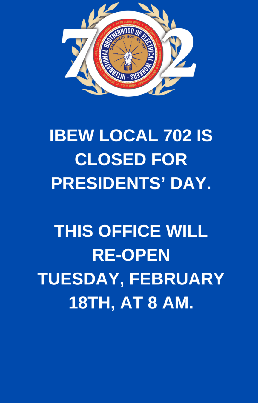 IBEW 702 | International Brotherhood of Electrical Workers